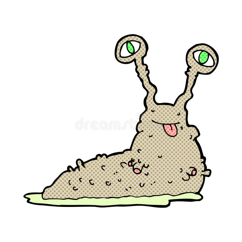 Comic cartoon gross slug stock illustration. Illustration of book ...