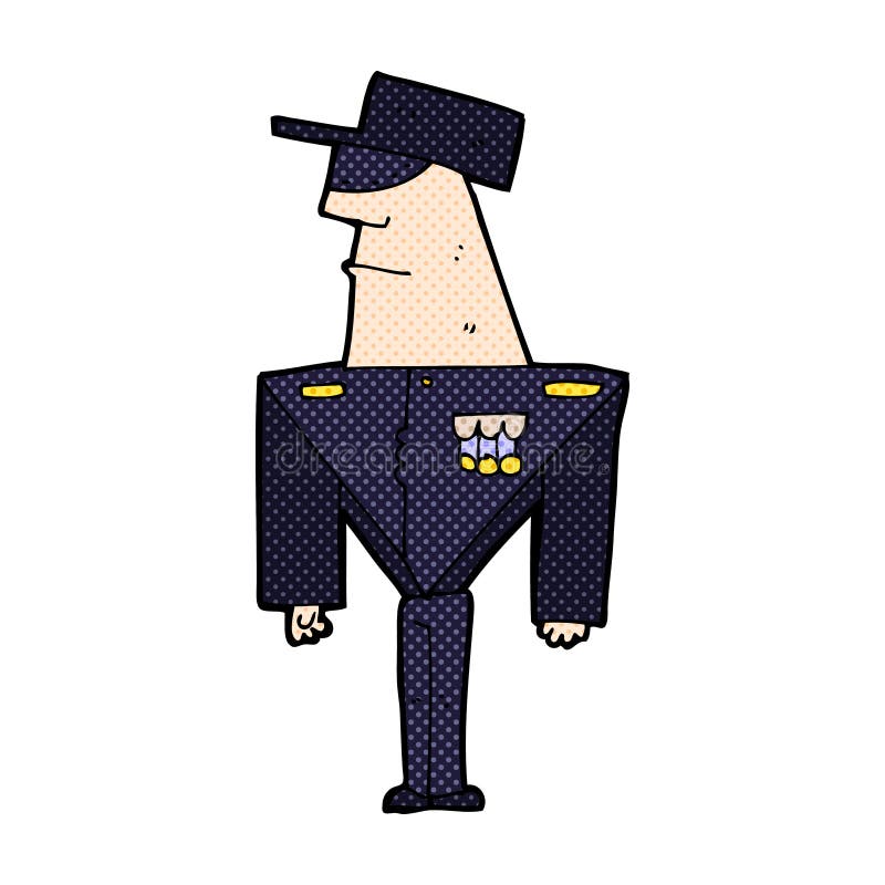 Cartoon guard stock vector. Illustration of retro, cheerful - 37018318