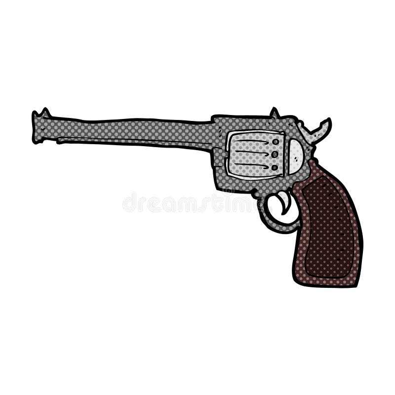 Comic cartoon gun stock illustration. Illustration of line - 52954229
