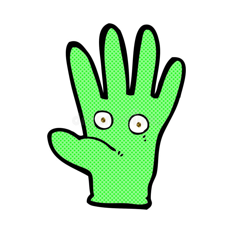 Comic Cartoon Hand with Eyes Stock Illustration - Illustration of comic ...