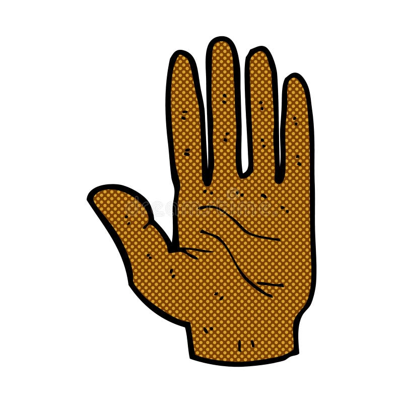 Comic cartoon hand stock illustration. Illustration of drawn - 52950637