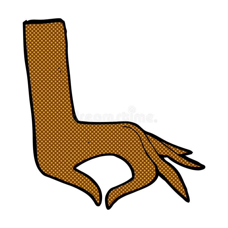 Comic cartoon hand symbol stock illustration. Illustration of print ...