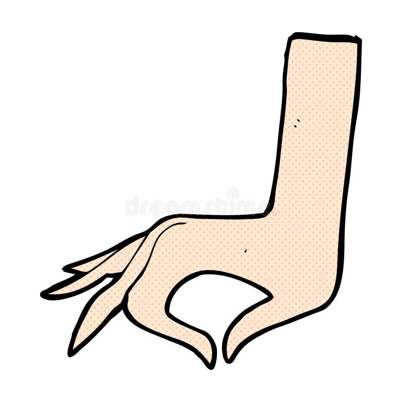 Comic cartoon hand symbol stock illustration. Illustration of drawing ...