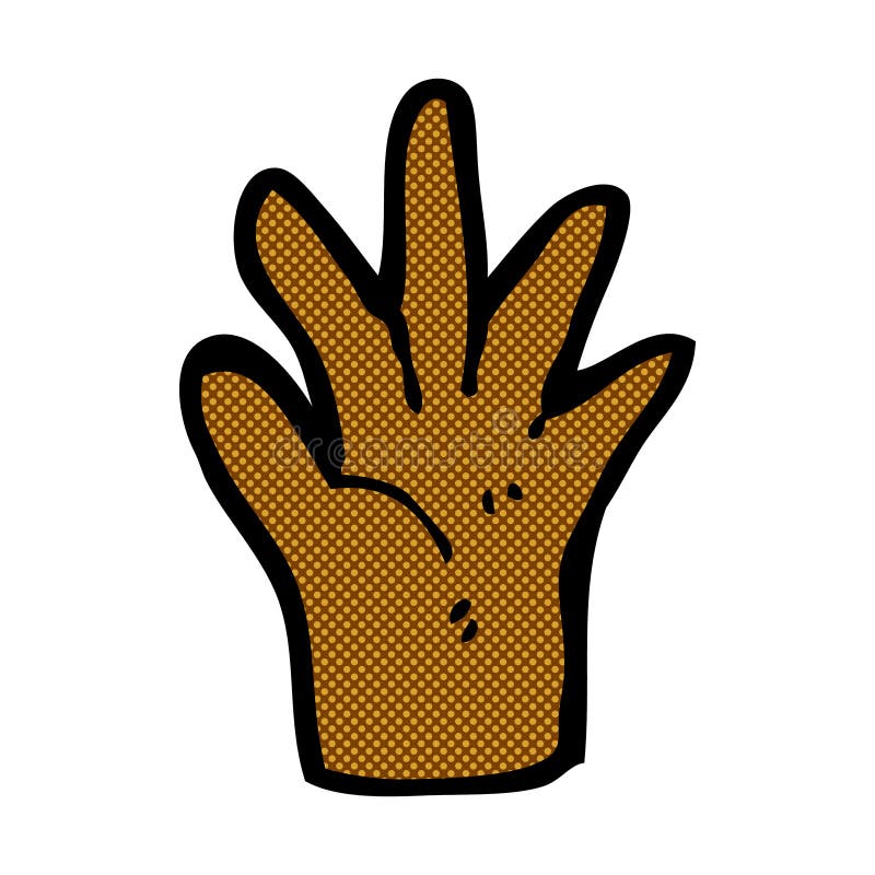 Comic cartoon hand symbol stock illustration. Illustration of character ...