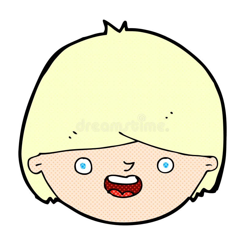 Comic cartoon happy face stock illustration. Illustration of cartoon ...