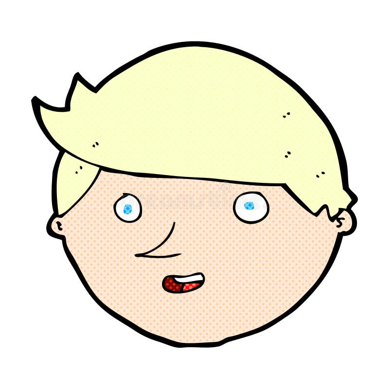 Comic cartoon happy face stock illustration. Illustration of simple ...