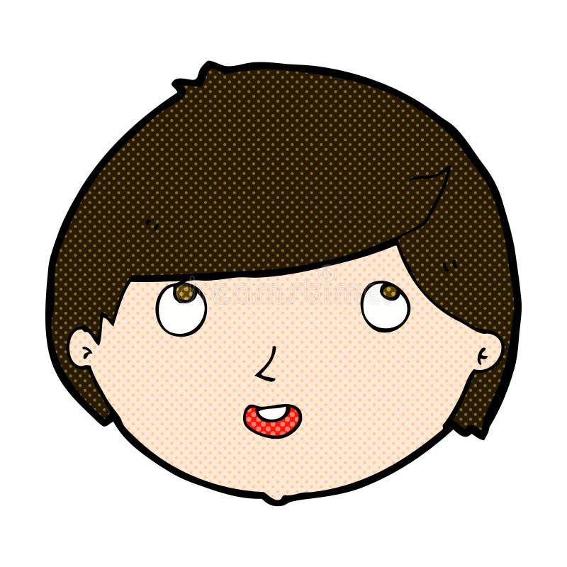 Comic cartoon happy face stock illustration. Illustration of crazy ...