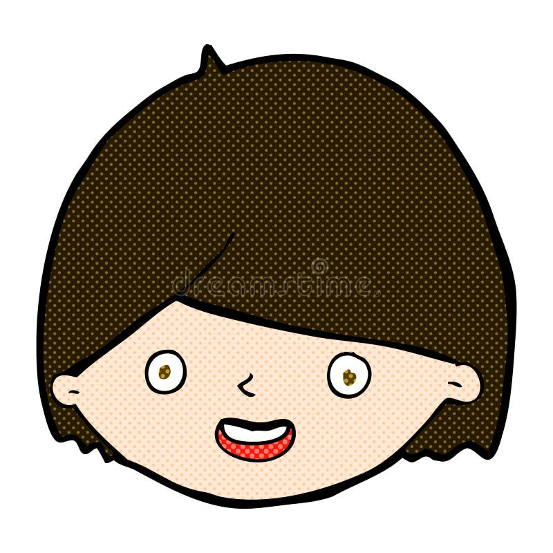 Comic cartoon happy face stock illustration. Illustration of happy ...