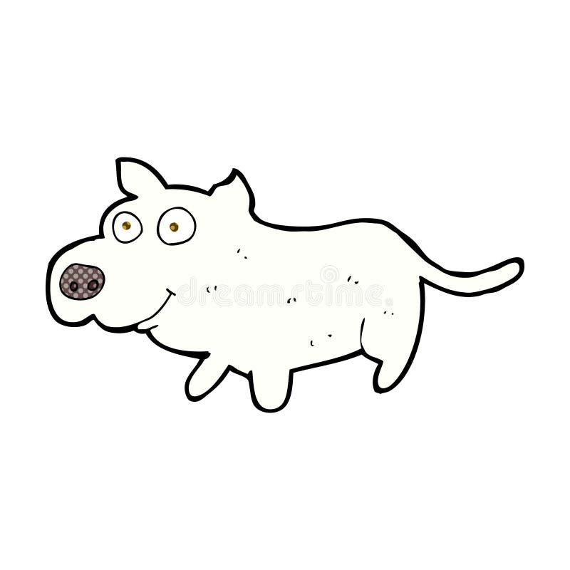 Comic Cartoon Happy Little Dog Stock Illustration - Illustration of ...