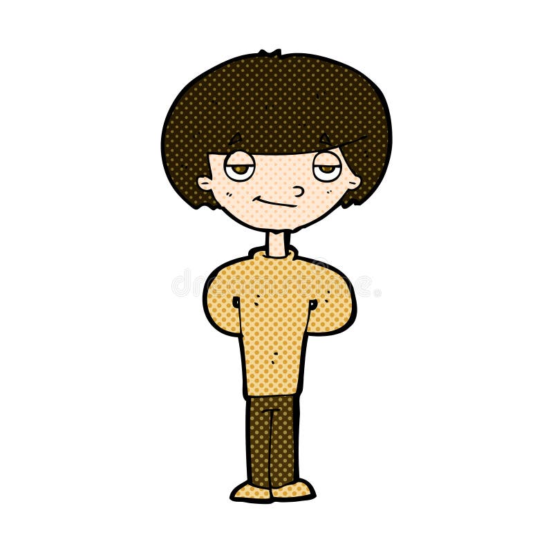 Comic cartoon happy man stock illustration. Illustration of doodle ...