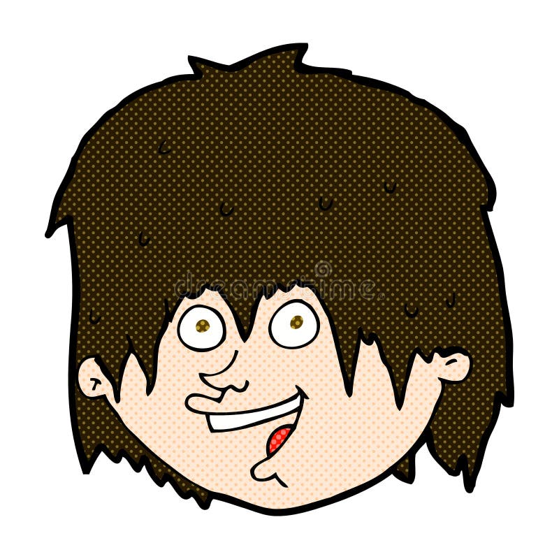 Comic cartoon happy man stock illustration. Illustration of cheerful ...