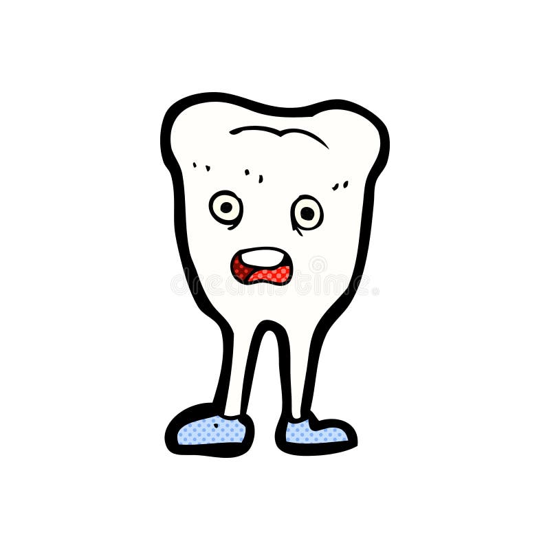 Comic cartoon happy tooth stock illustration. Illustration of healthy ...
