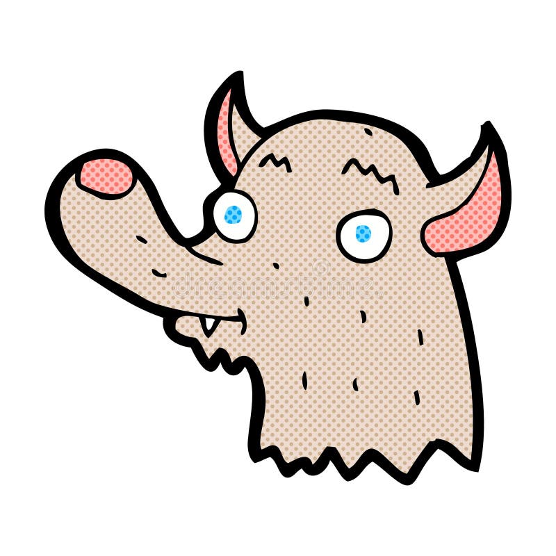 Comic cartoon happy wolf stock illustration. Illustration of happy ...