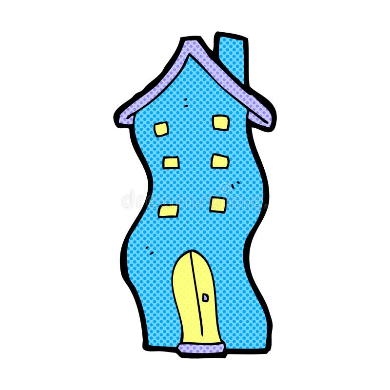 Comic cartoon house doodle stock illustration. Illustration of print ...