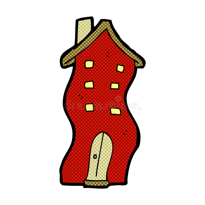 Comic cartoon house stock illustration. Illustration of hand - 52948660