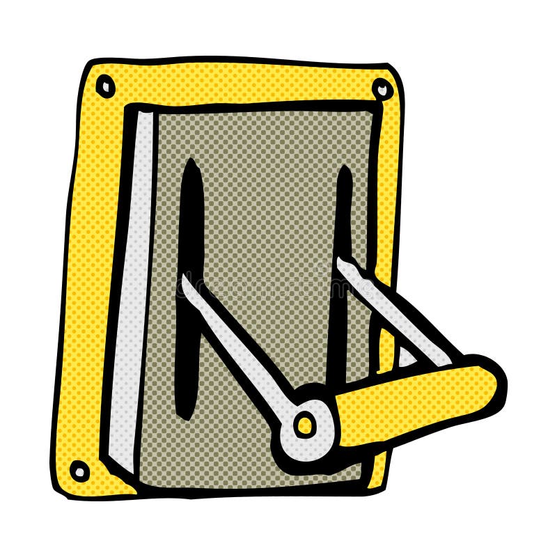 Comic Cartoon Industrial Machine Lever Stock Illustration ...