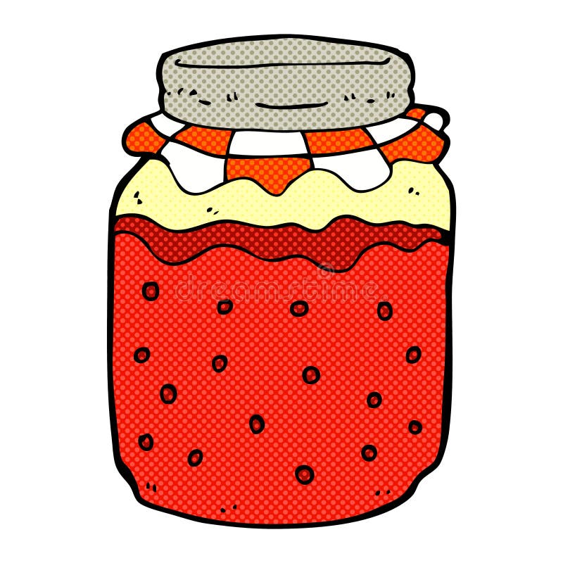 Comic cartoon jam jar stock illustration. Illustration of funny - 52950227