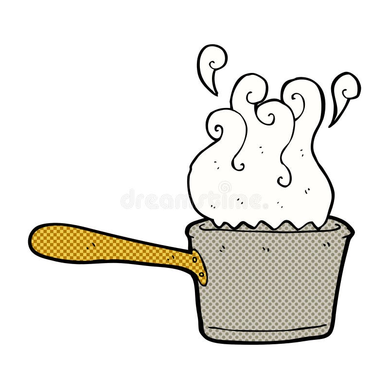 Comic cartoon kitchen pan stock illustration. Illustration of style ...
