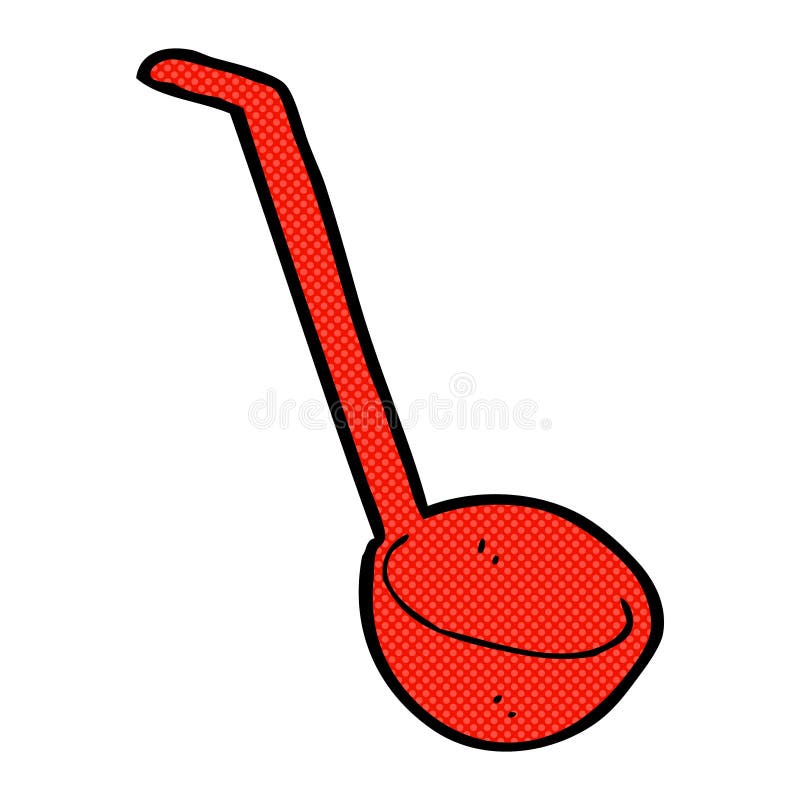 Comic cartoon ladle stock illustration. Illustration of book - 52950351