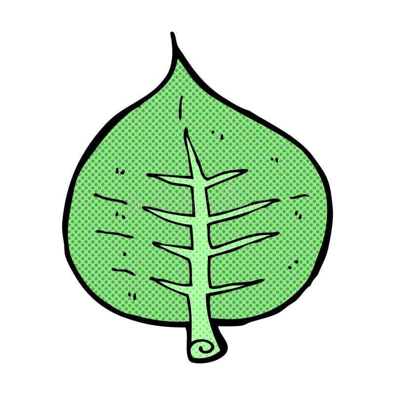 Comic cartoon leaf stock illustration. Illustration of book - 52911228
