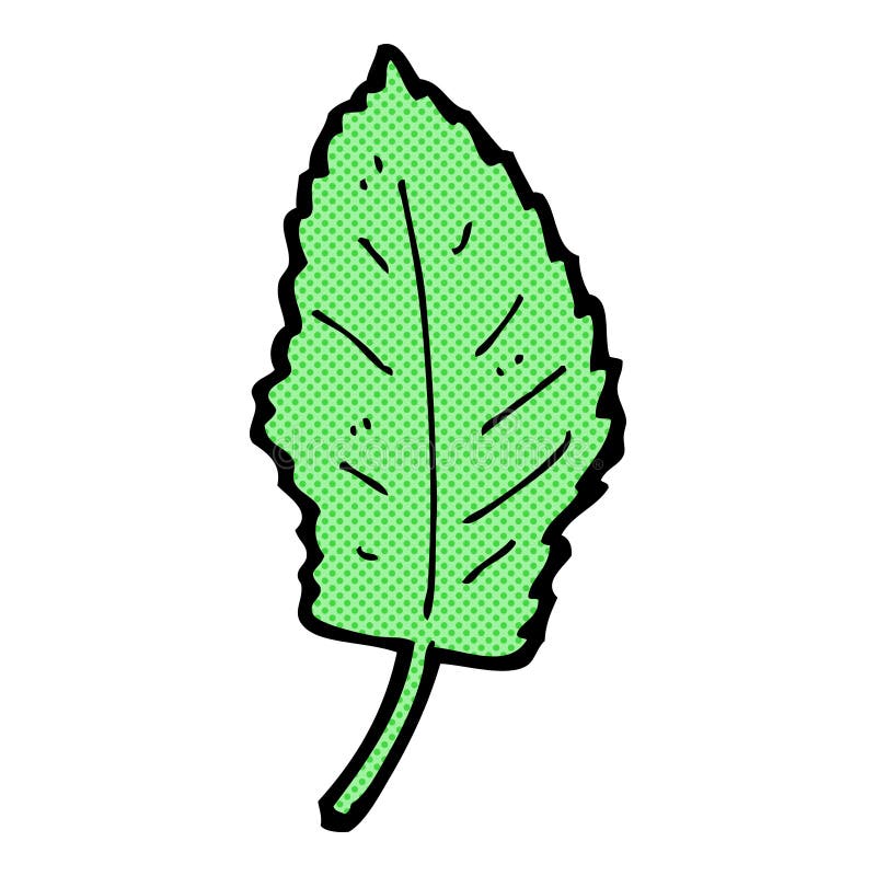 Comic cartoon leaf symbol stock illustration. Illustration of funny ...