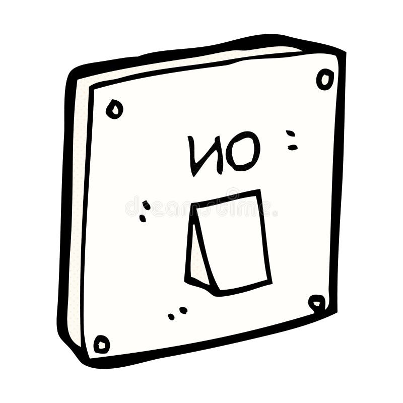 Comic cartoon light switch stock illustration. Illustration of clip ...