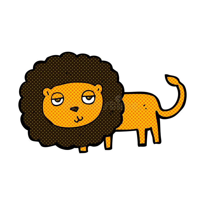 Comic cartoon lion stock illustration. Illustration of cartoon - 52950464