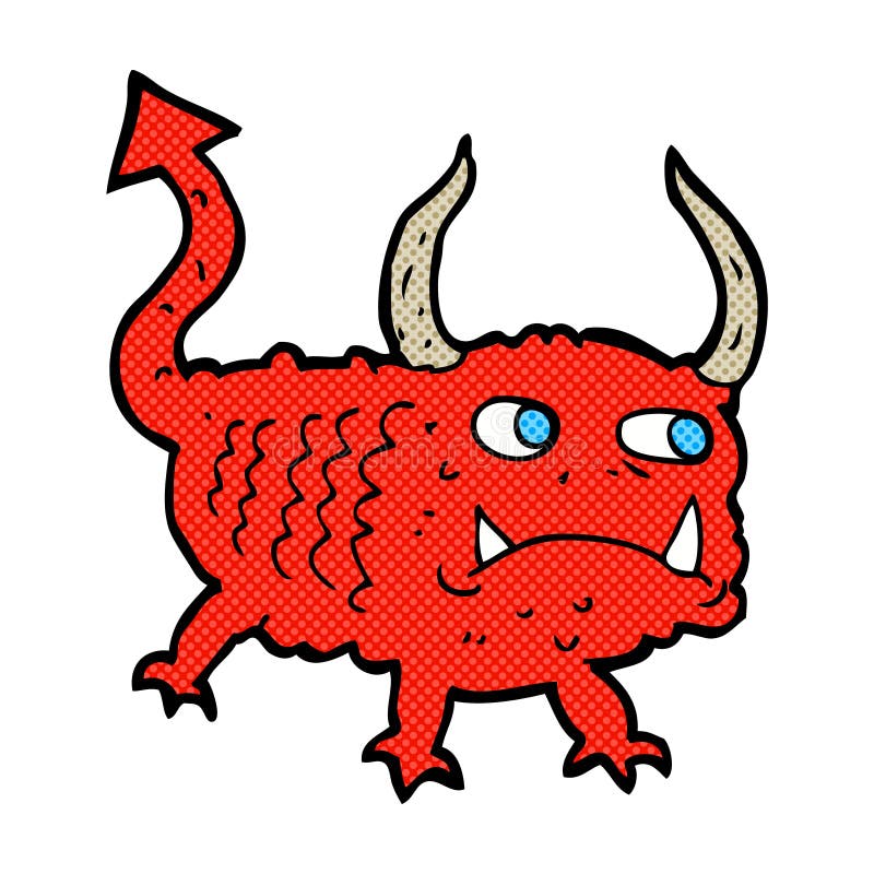 Little Red Demon Expressions Kawaii Cartoon Gift Card 2 Stock Vector ...