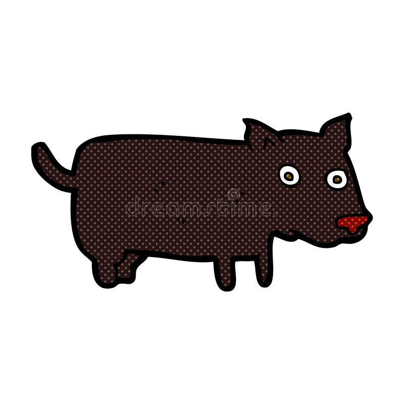 Comic cartoon little dog stock illustration. Illustration of quirky ...