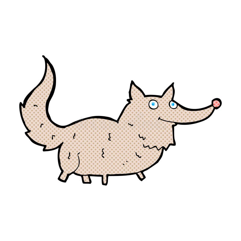 Comic cartoon little wolf stock illustration. Illustration of character ...