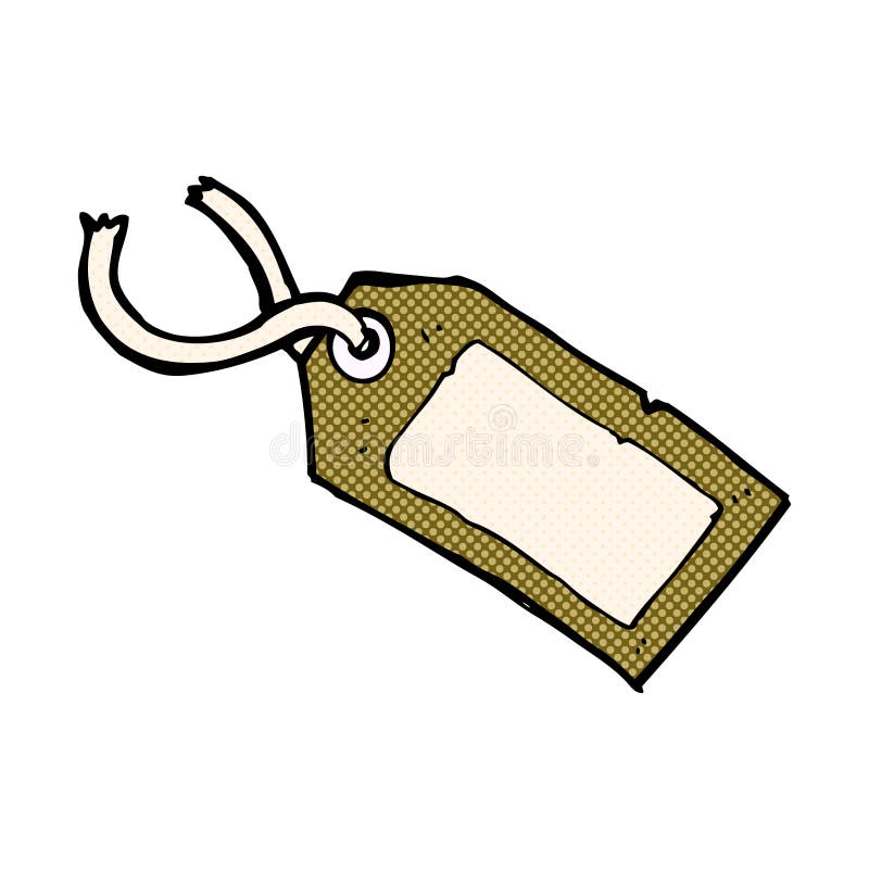 Comic cartoon luggage tag stock illustration. Illustration of clip ...