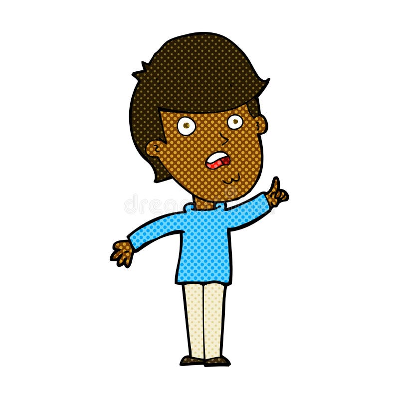 Comic Cartoon Man Asking Question Stock Illustration - Illustration of ...