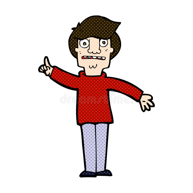 Comic Cartoon Man Asking Question Stock Illustration - Illustration of ...