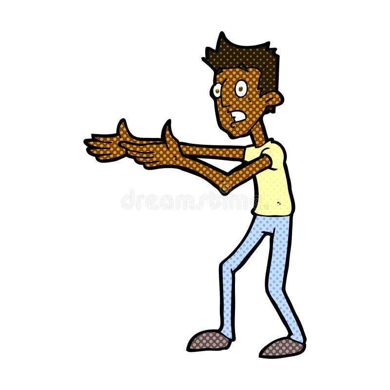 Cartoon man explaining stock vector. Illustration of grunge - 38041128