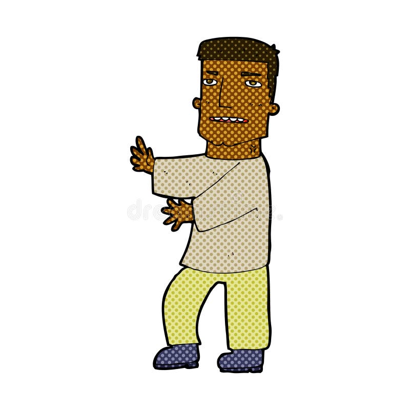 Comic Cartoon Man Gesturing Stock Illustration - Illustration of clip ...