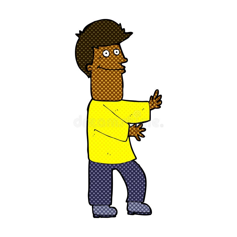 Comic Cartoon Man Gesturing Stock Illustration - Illustration of funny ...