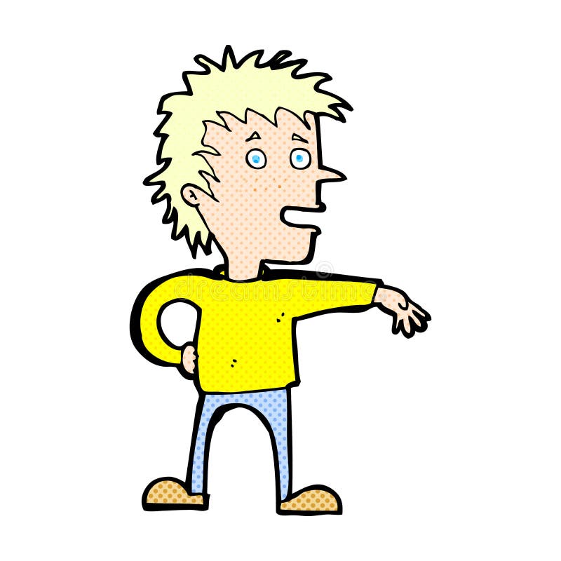 Comic Cartoon Man Making Dismissive Gesture Stock Illustration ...