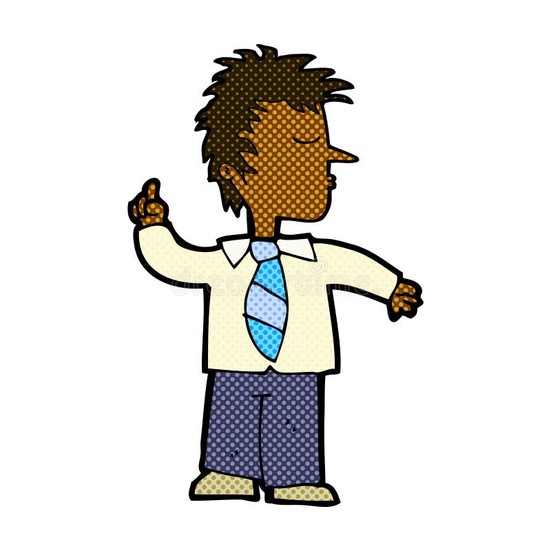 Comic Cartoon Man Making His Point Stock Illustration - Illustration of ...