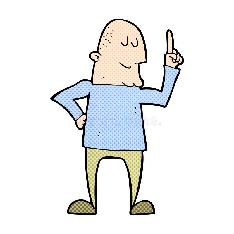 Comic Cartoon Man Pointing Finger Stock Illustration - Illustration of ...