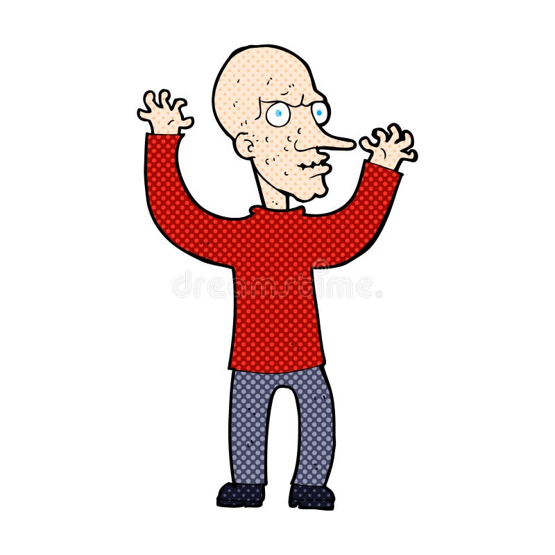 Comic cartoon mean man stock illustration. Illustration of simple ...