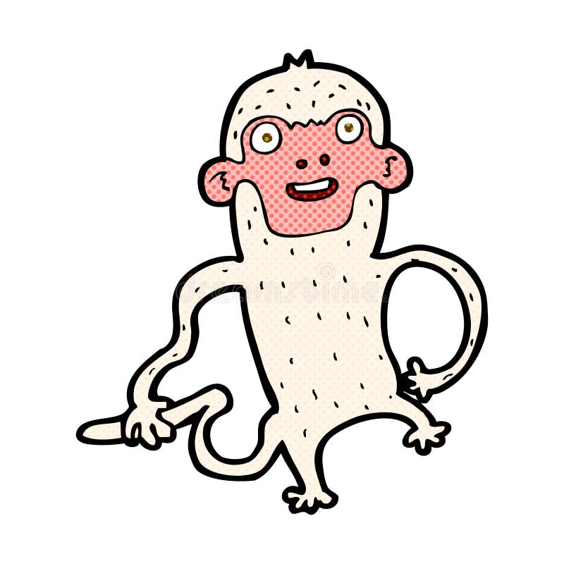 Comic cartoon monkey stock illustration. Illustration of funny - 52936175