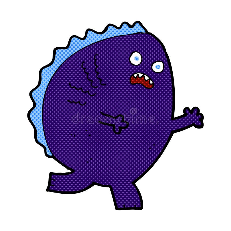 Comic cartoon monster stock illustration. Illustration of quirky - 51586513