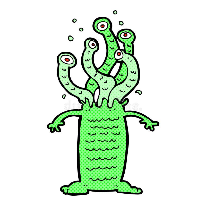 Comic cartoon monster stock illustration. Illustration of monster ...