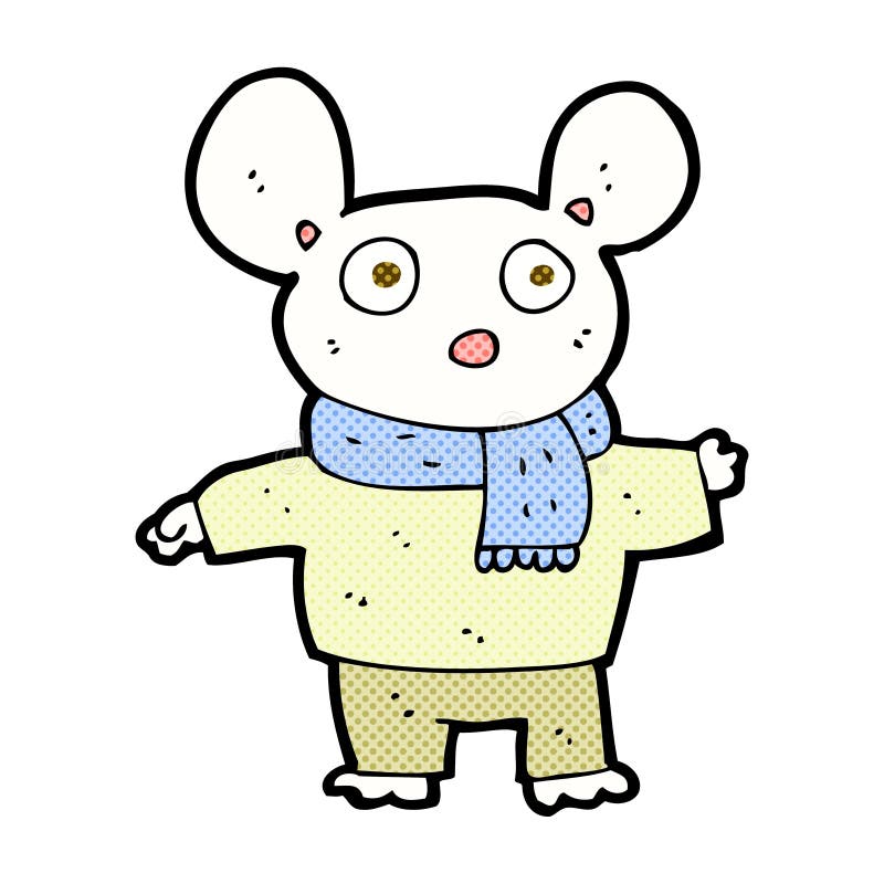 Comic Cartoon Mouse in Clothes Stock Illustration - Illustration of ...