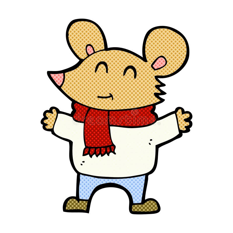 Comic cartoon mouse stock illustration. Illustration of simple - 52926274
