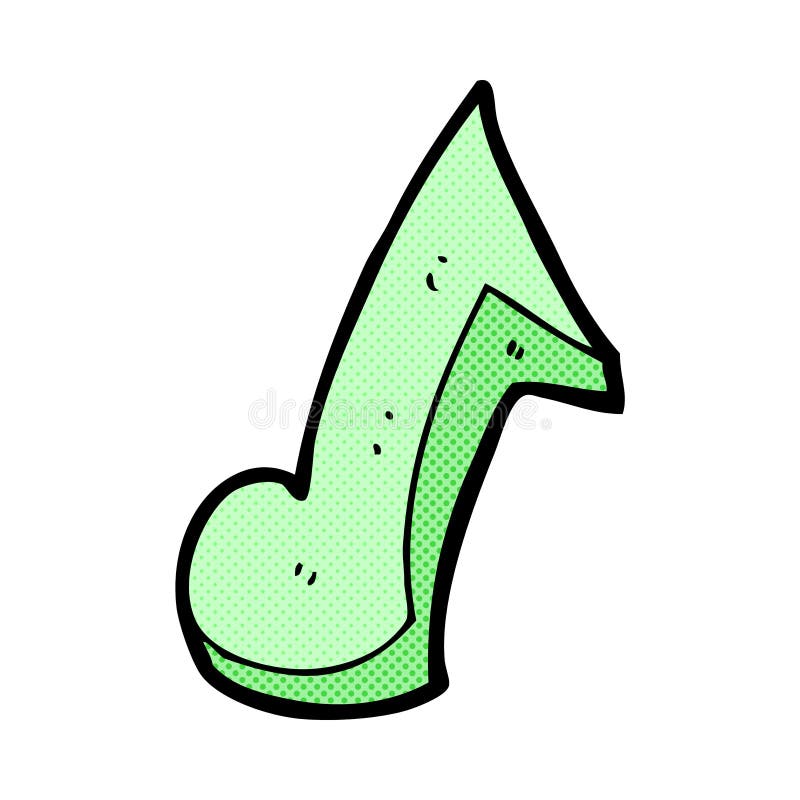 Comic cartoon musical note stock illustration. Illustration of book ...