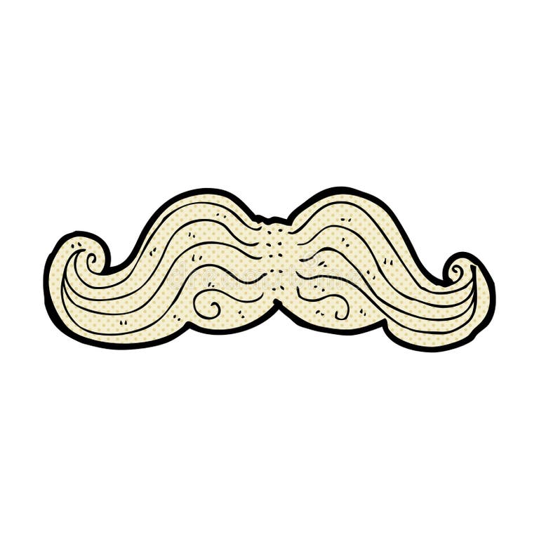 Comic cartoon mustache stock illustration. Illustration of hand - 52880267