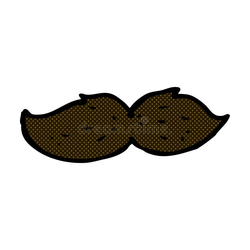 Comic cartoon mustache stock illustration. Illustration of quirky ...
