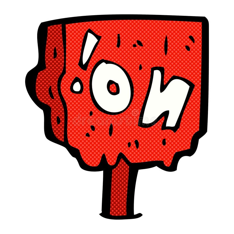 Comic cartoon no sign stock illustration. Illustration of retro - 52952621