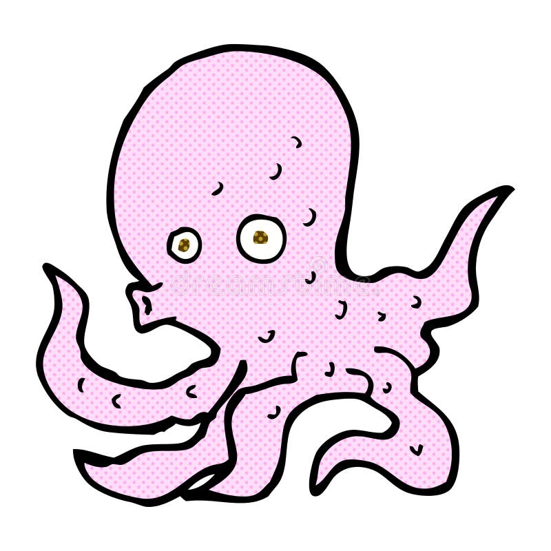 Comic cartoon octopus stock illustration. Illustration of traditional ...